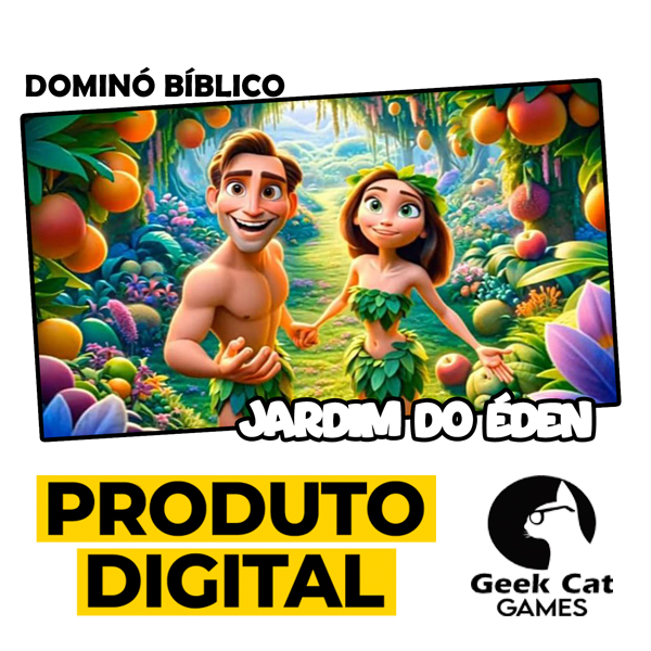 DOMINÓ BÍBLICO TEMÁTICO "JARDIM DO ÉDEN" - Geek Cat Games | Hotmart
