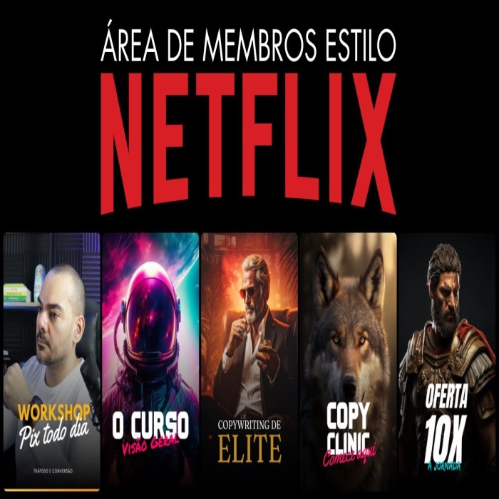 AREA DE MEMBROS ESTILO NETFLIX - Escola Rin Cursos Online | Hotmart