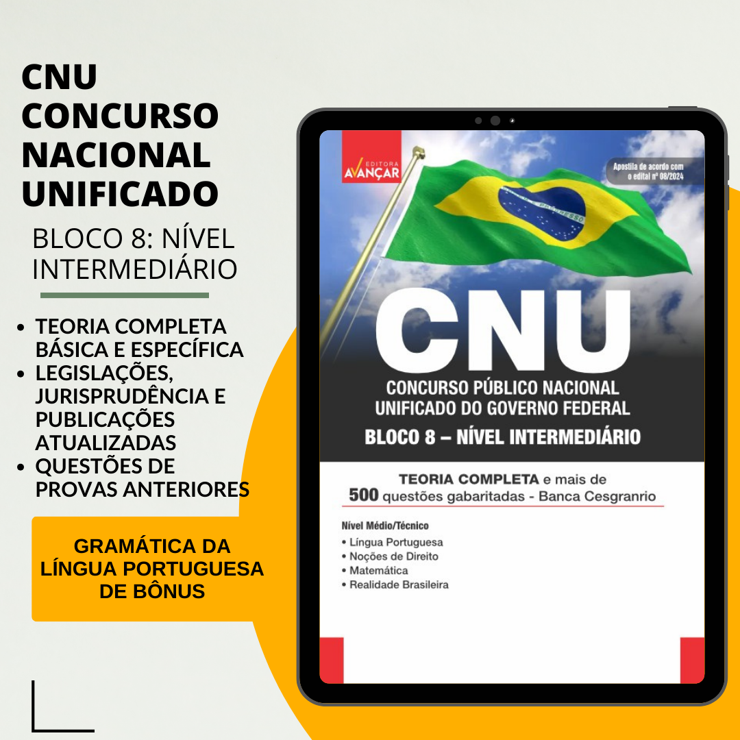 CNU - Concurso Nacional Unificado - Bloco 8 - Nível Intermediário