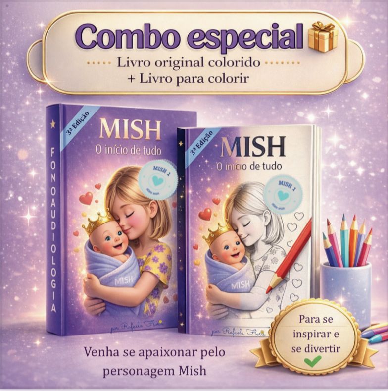 MISH 1 3ª edição COMBO ORIGINAL E PARA COLORIR - Rafaela Floris | H...