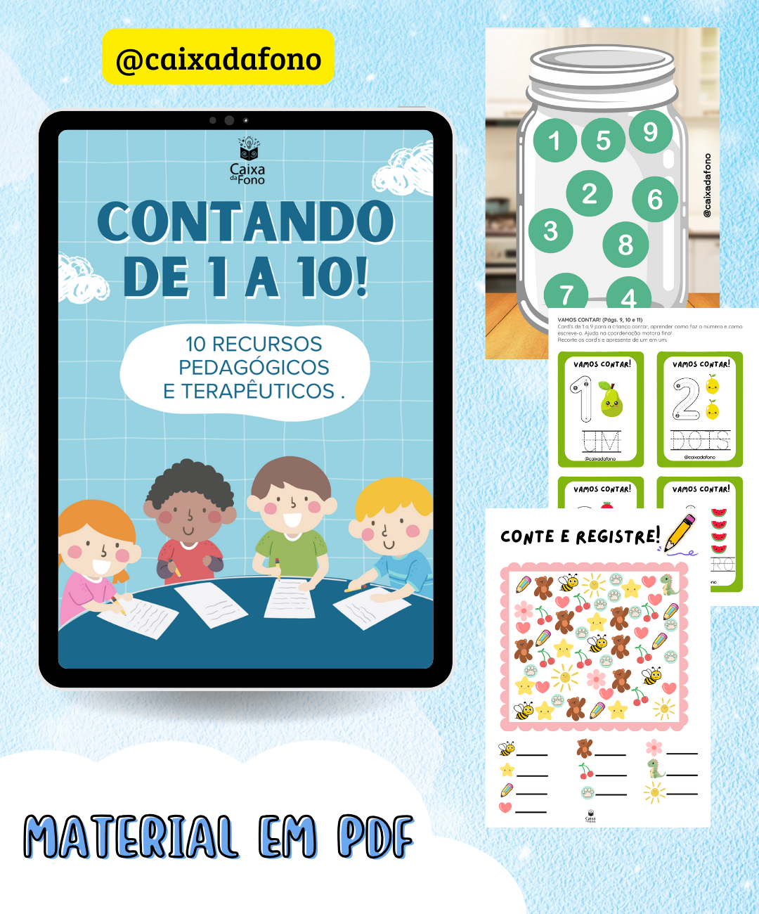 Contando de 1 a 10 (Kit de recursos) - Caixa da Fono | Hotmart
