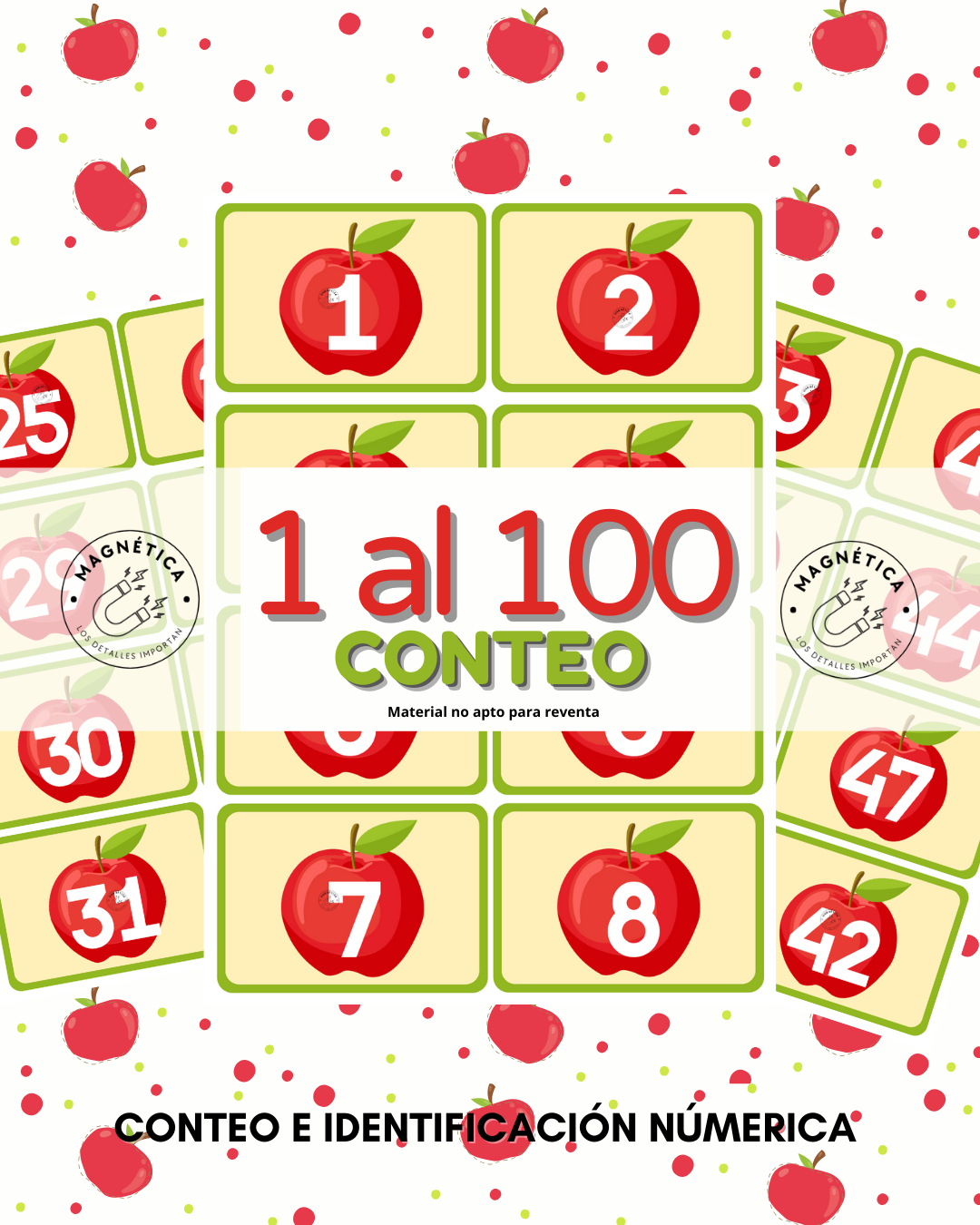 🍎 Conteo e Identificación Numérica del 1 al 100 🍎 - Daniela Pauli...
