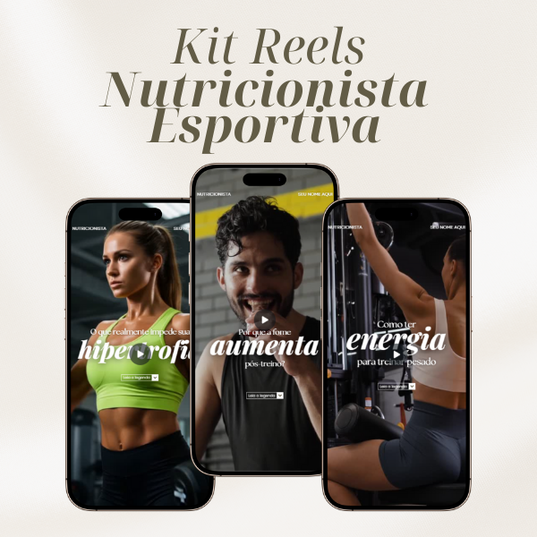 Kit de Reels para Nutricionista Esportiva - Jessica Braz | Hotmart