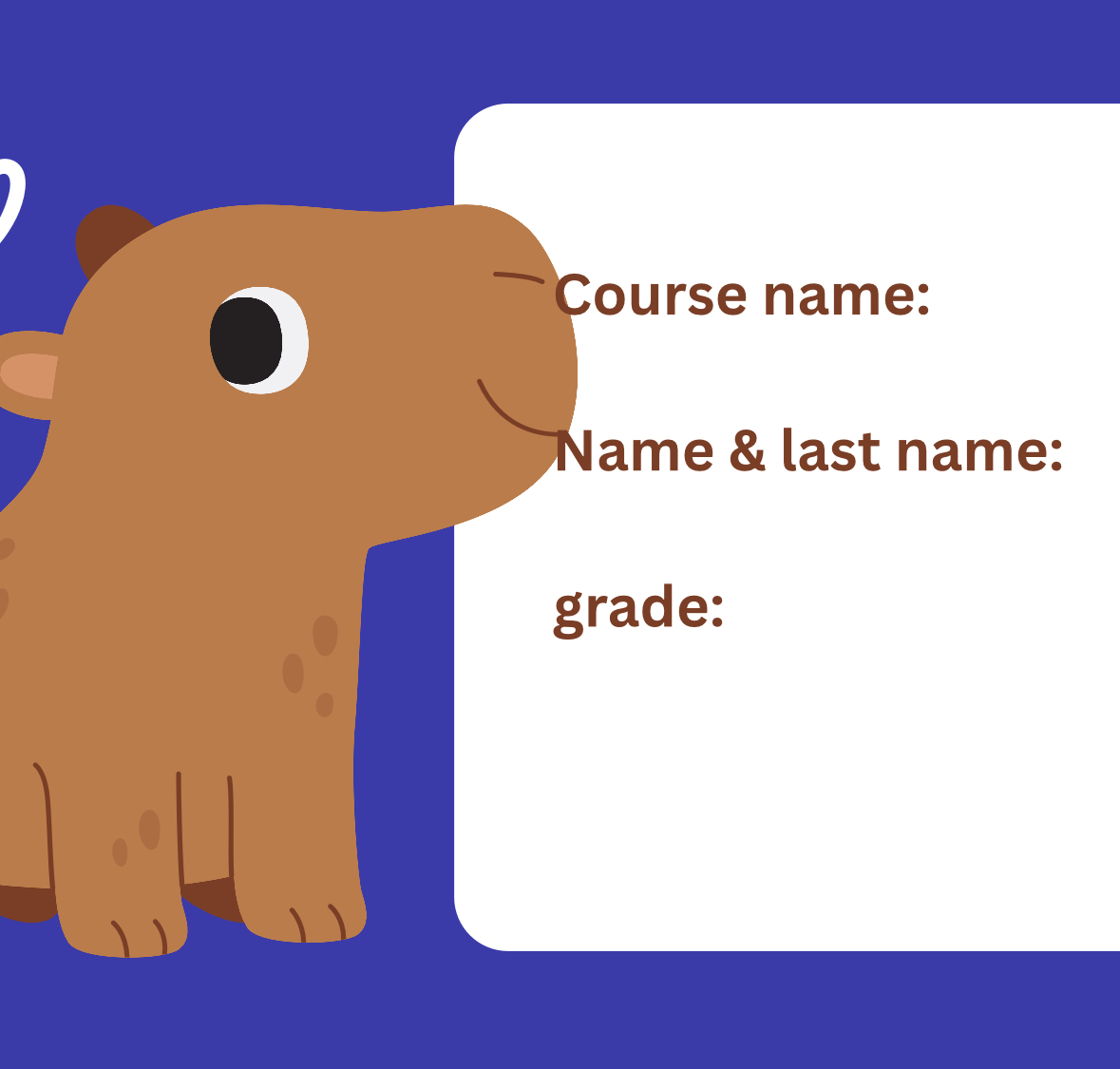Capybara stickers for school