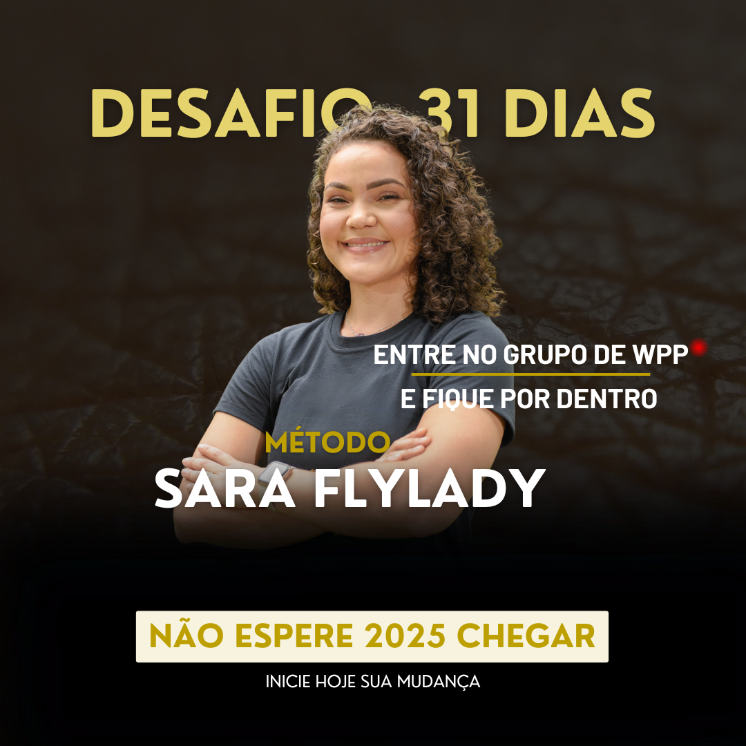 Desafio 31 dias Sara Fly Lady - Sara Albuquerque Thiemann Lima | Ho...