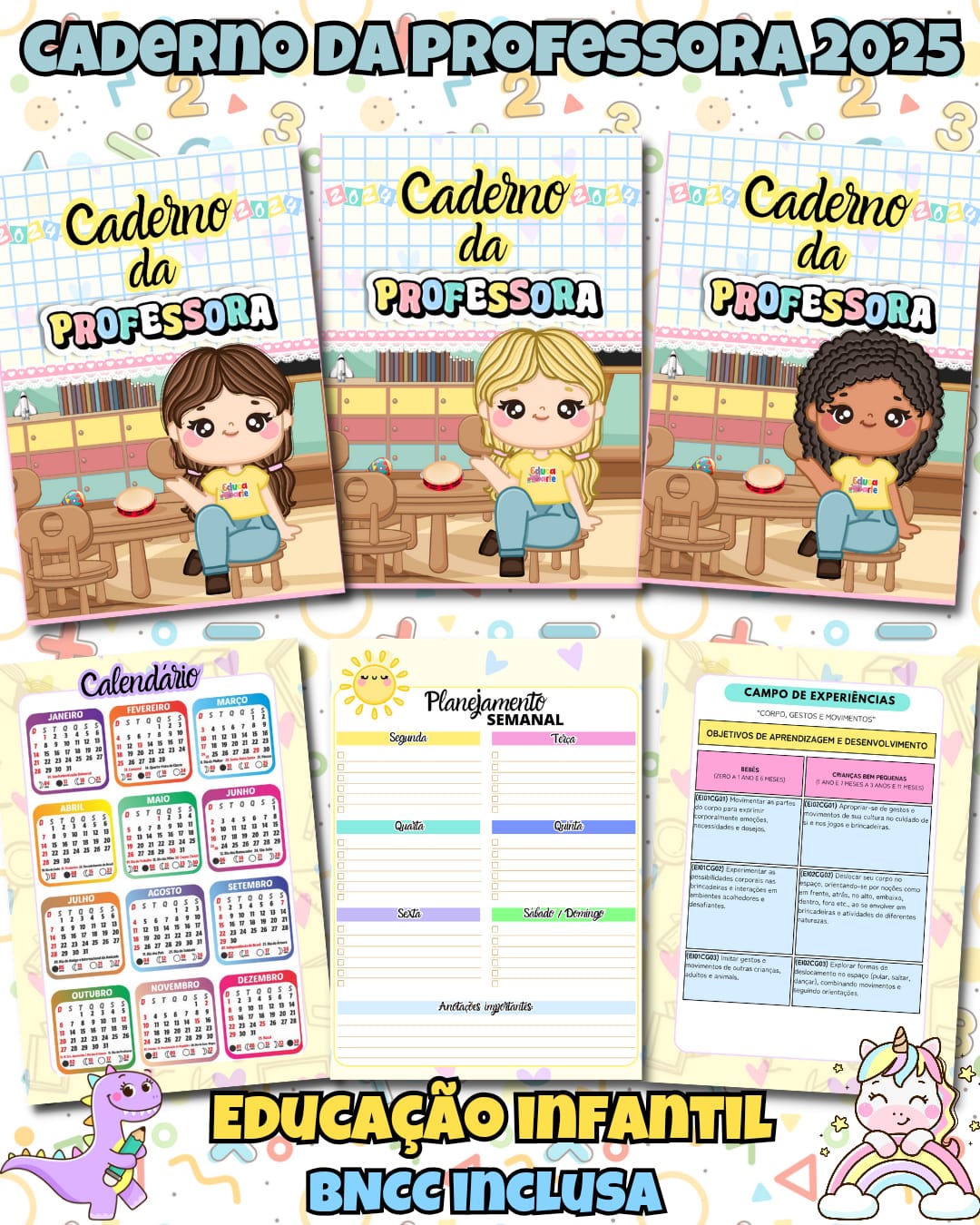 CADERNO DA PROFESSORA ED. INFANTIL 2025 EDUCA ARTE - EDUCA ARTE