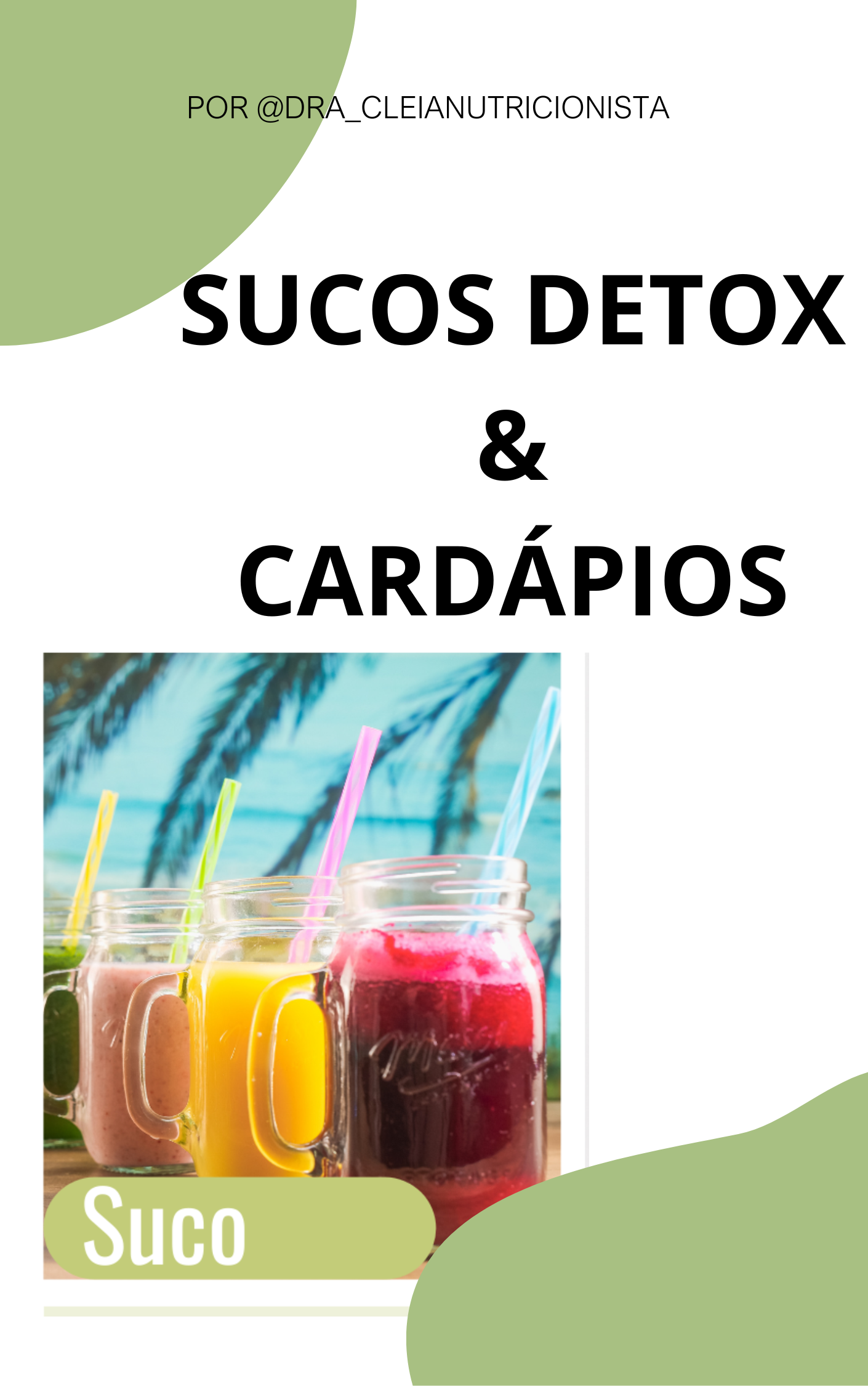 SUCOS DETOX & CARDÁPIO