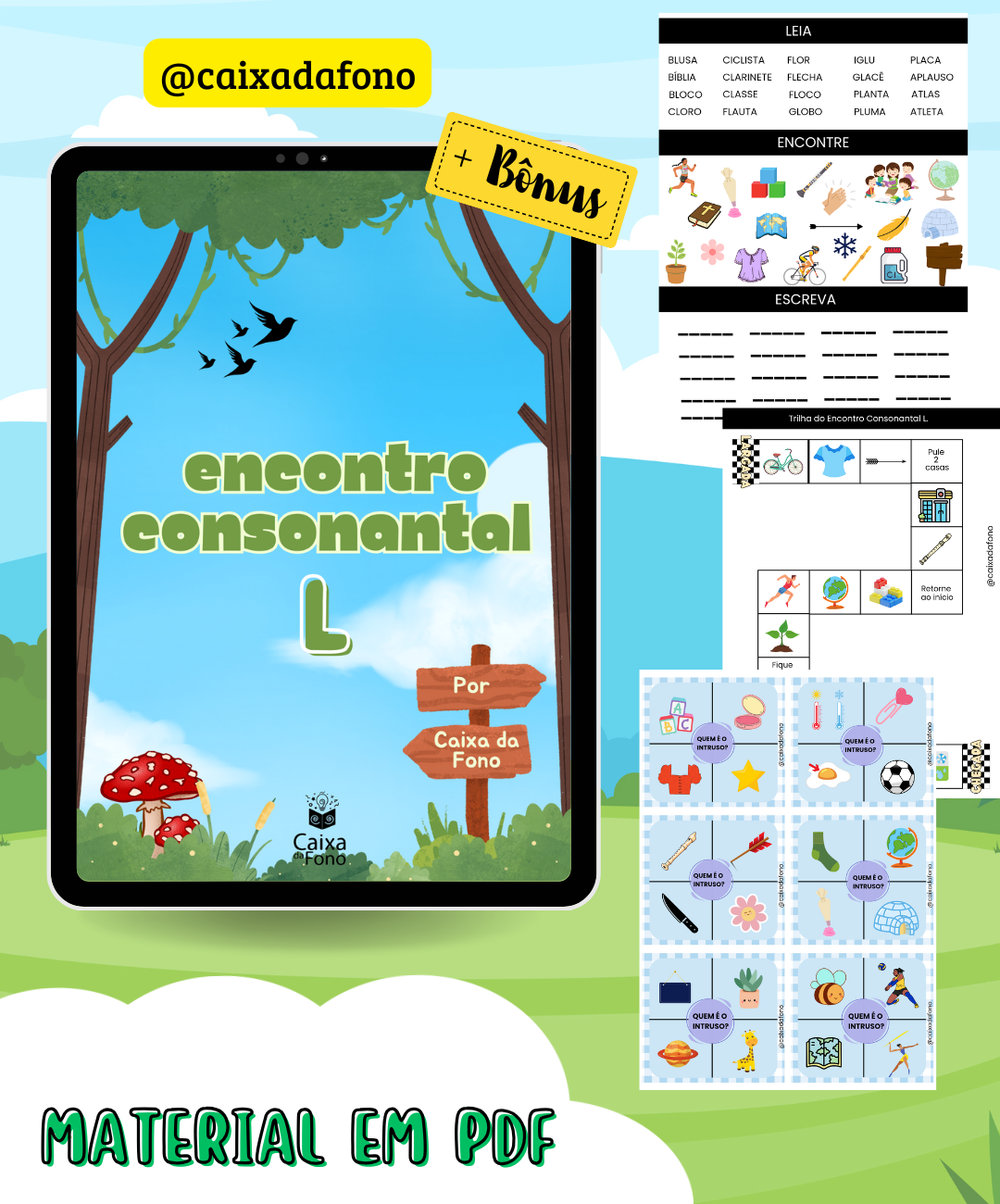 Atividades do Encontro Consonantal L - Caixa da Fono | Hotmart