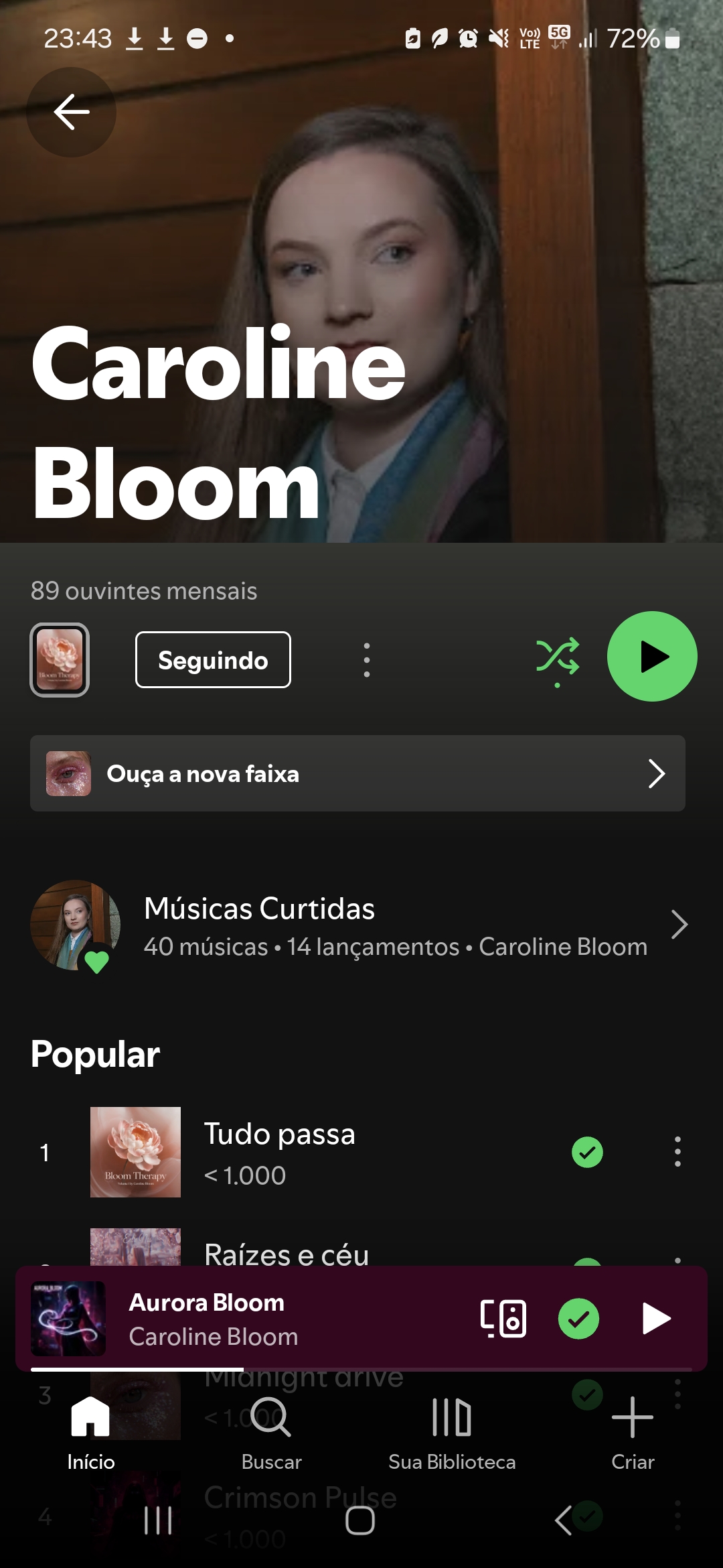 Sou Caroline Bloom- Me siga no Spotify Music - Aristocratresilient ...