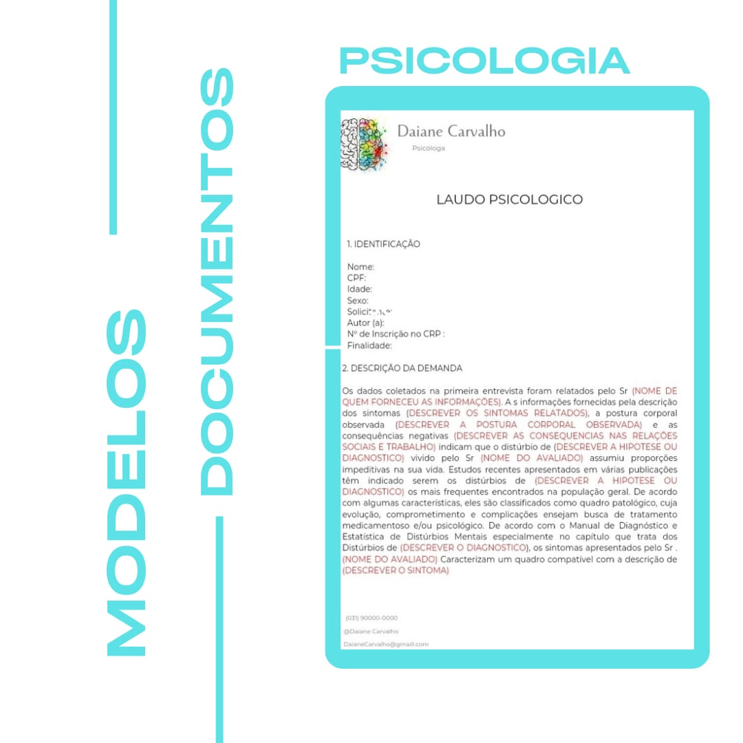 Laudo Psicológico Exemplo Pdf - RETOEDU