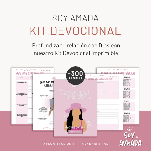 Kit Devocional - SOY AMADA (Imprimible PDF + 300 Páginas) - Jhemima...