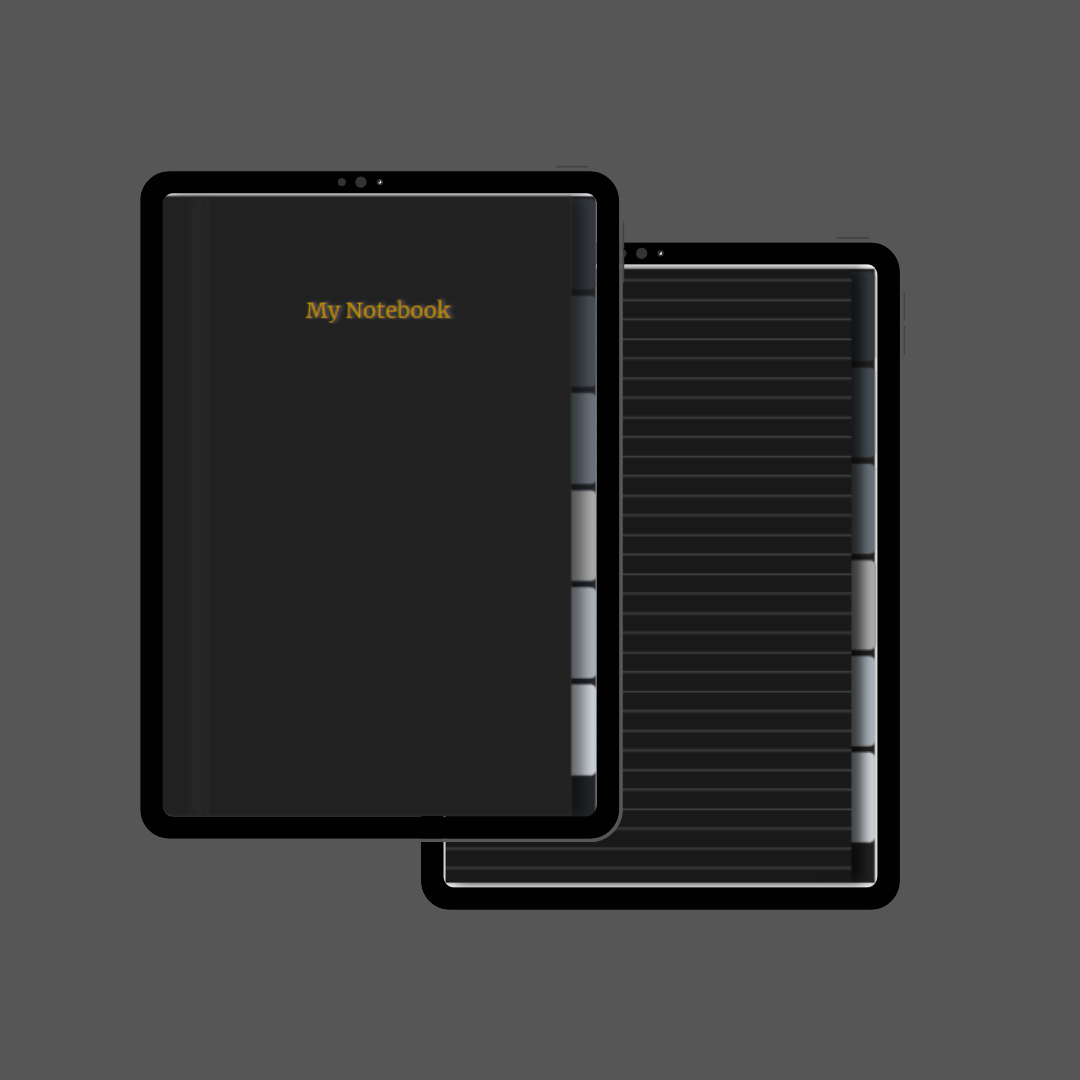 Digital notebook - Dark mode - Lined