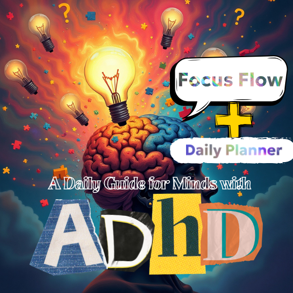 Focus Flow – The Ultimate ADHD Daily Planner & Self-Help Guide - Ta...