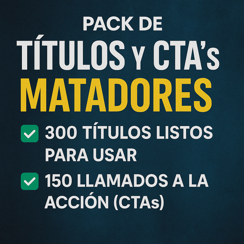 Pack de títulos y cta’s matadores - Arcenio Marcos | Hotmart