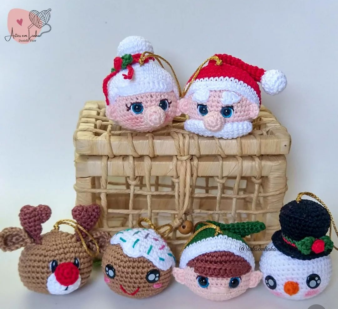 Enfeites de Natal Amigurumi - danielle celi victor de barros | Hot...