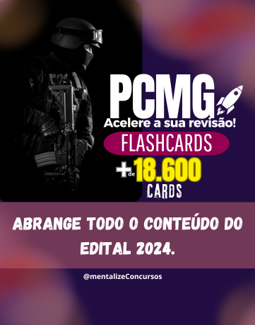 Flashcards Policia Civil - PCMG - Mentalizeconcursos | Hotmart