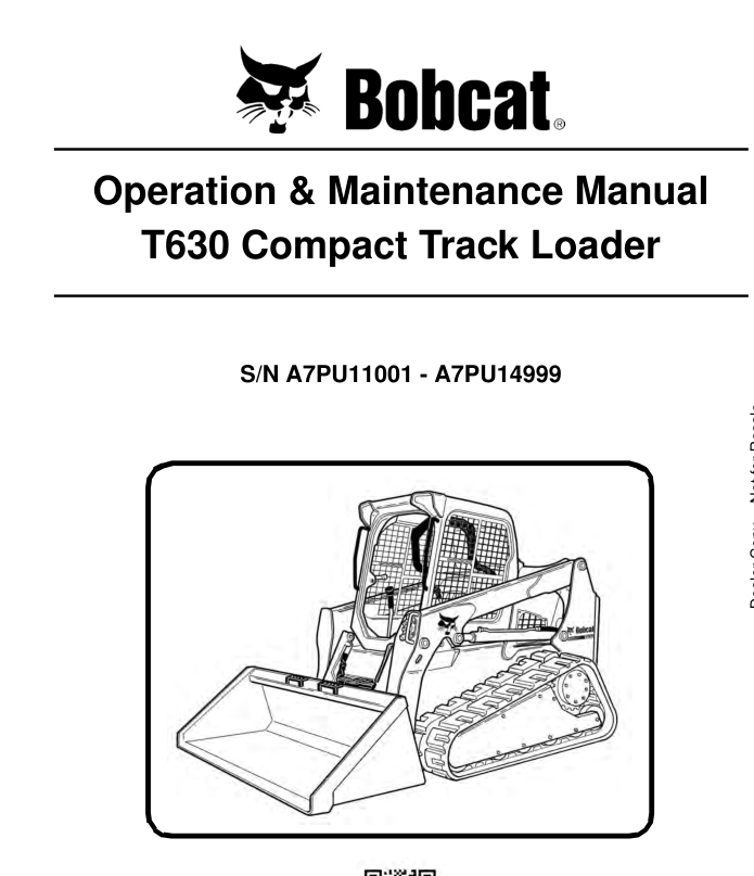 BOBCAT T630 COMPACT TRACK LOADER OPERATORS MANUAL - Dealhube | Hotmart