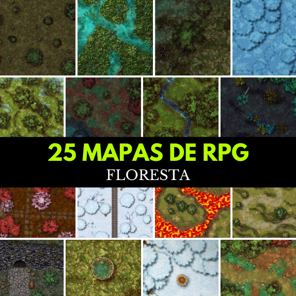 PACOTE 25 MAPAS DE RPG - FLORESTA - RPG EXPERIENCE | Hotmart