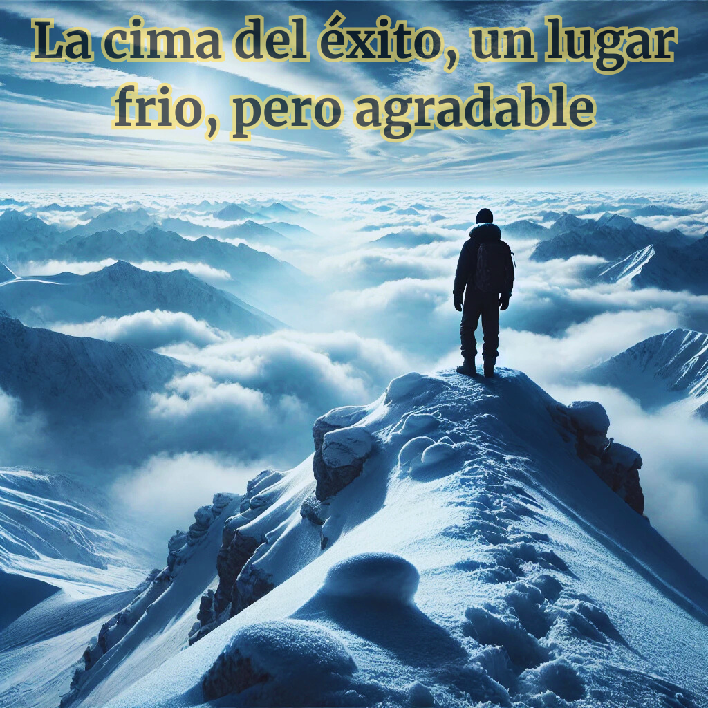 La cima del éxito, un lugar frio, pero agradable