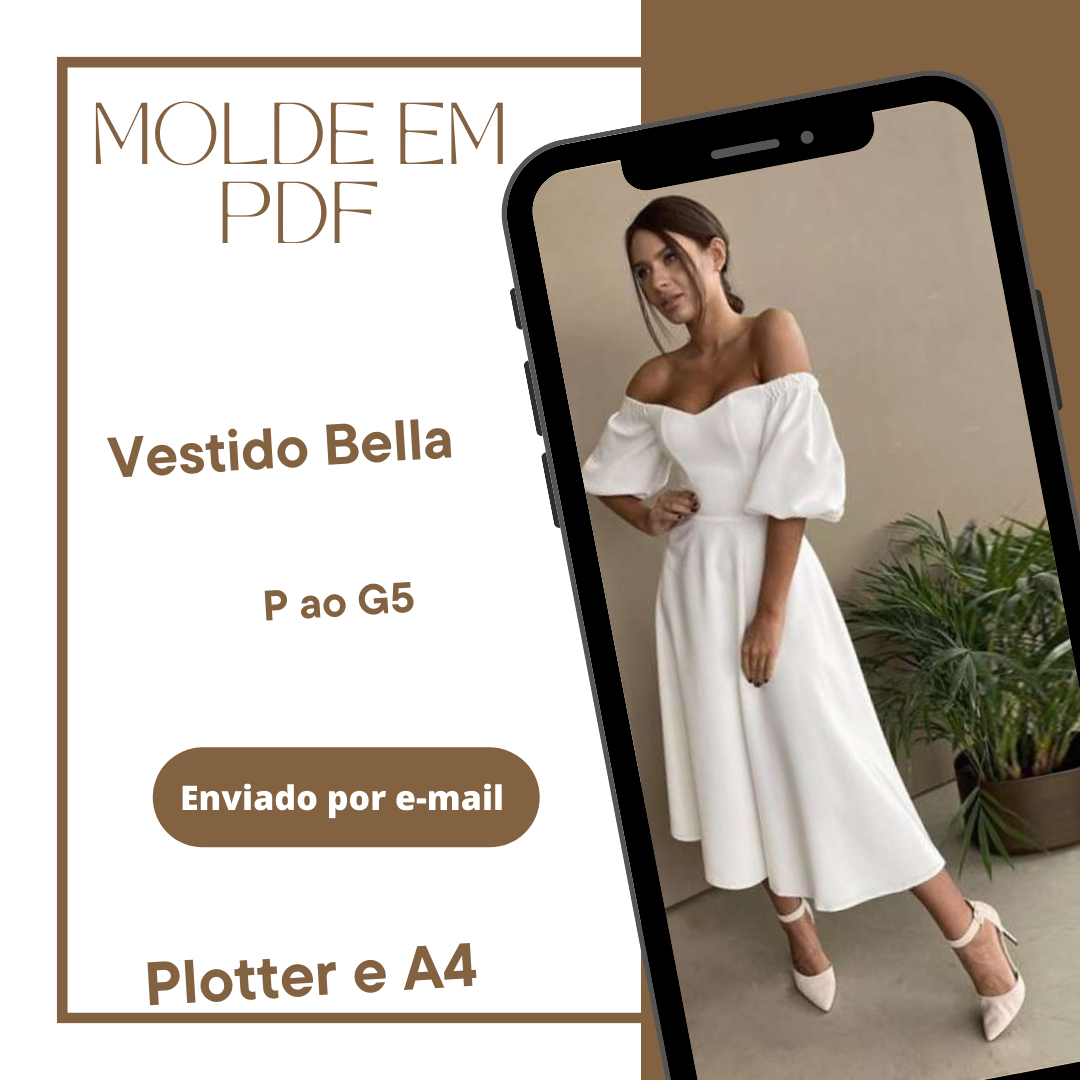 Molde vestido Bella - MJR Produtos Digitais | Hotmart