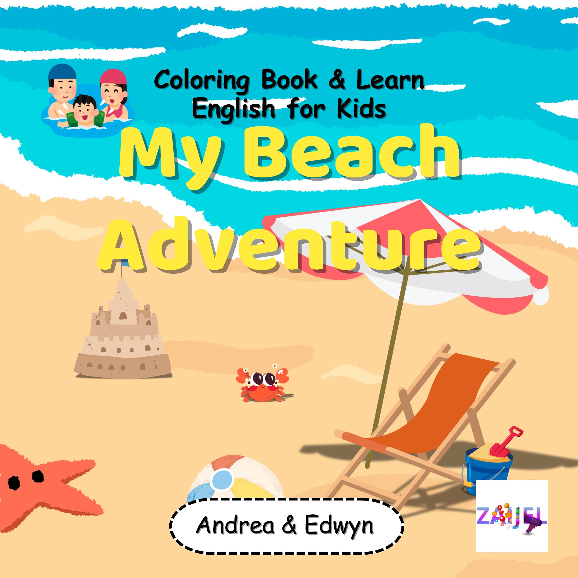 My Beach Adventure, Coloring Book & Learn English for Kids - An...