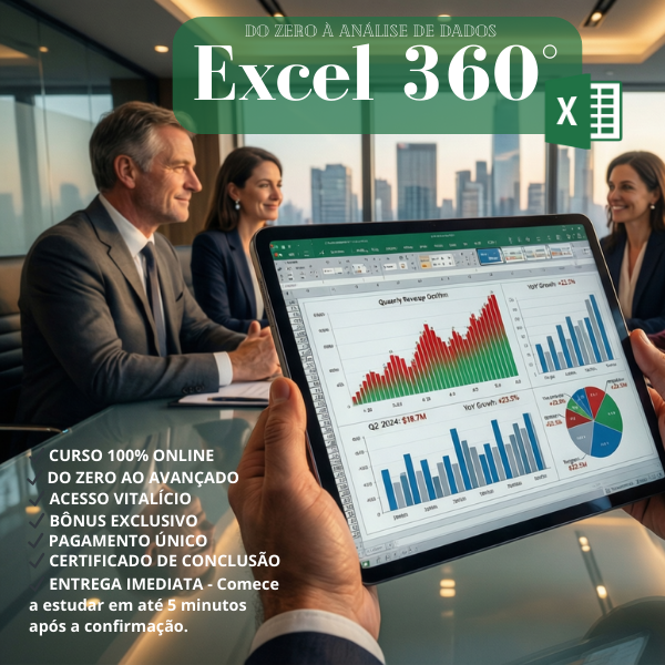 Método Excel 360°: Domine Tudo, do Zero à Automação, e Ganhe Certif...