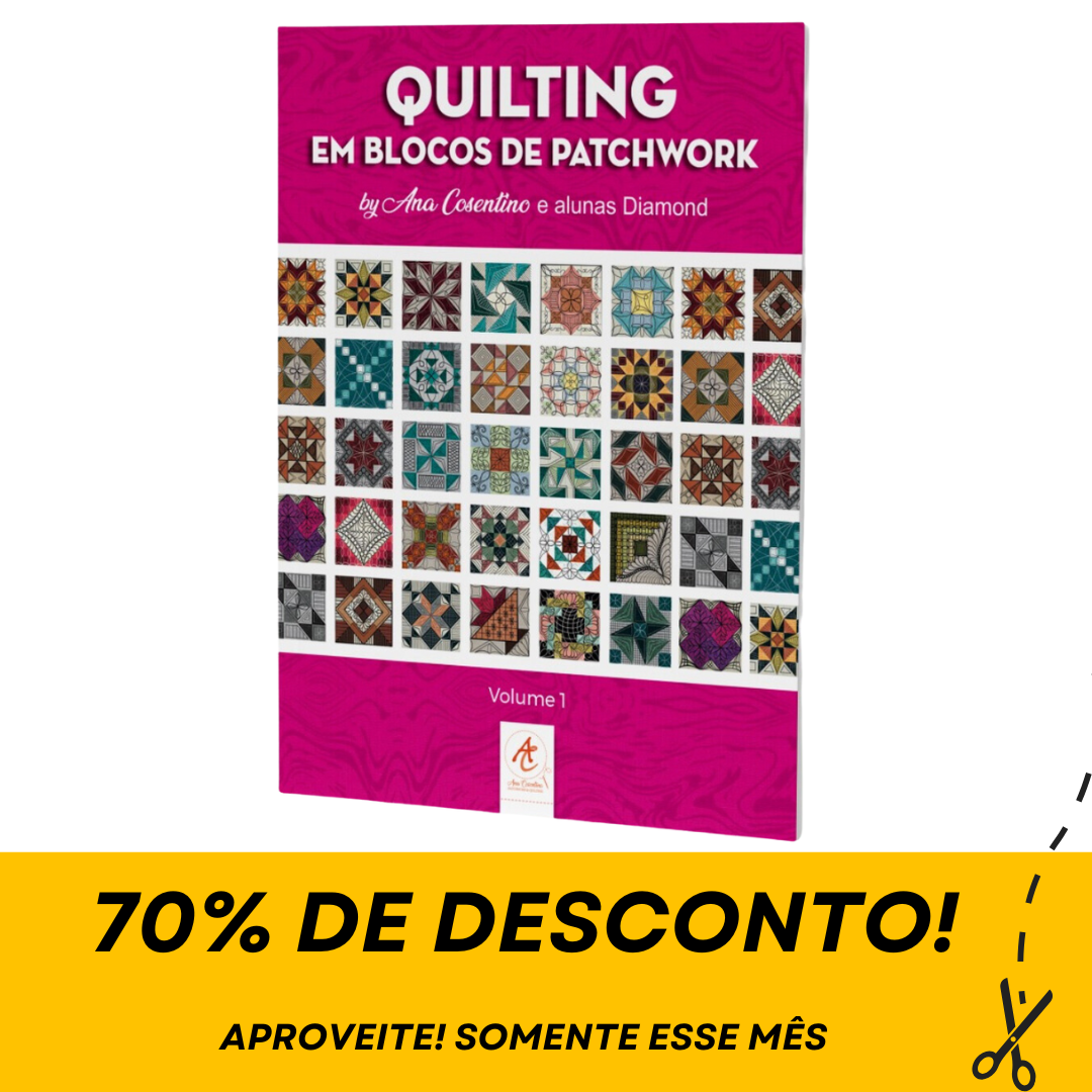 Livro Físico Quilting em Blocos de Patchwork - Ana Cosentino