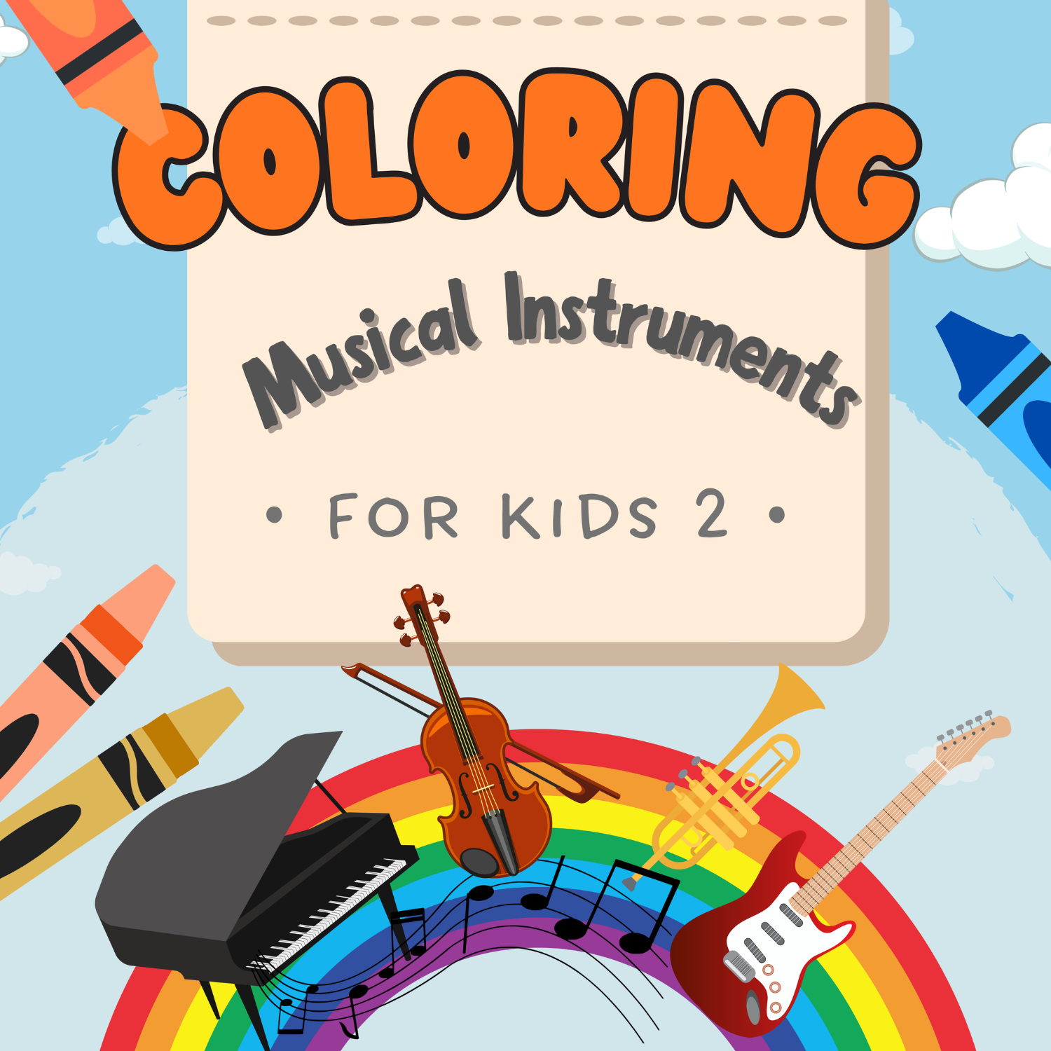 Coloring Musical Instruments for Kids 2 | Hotmart