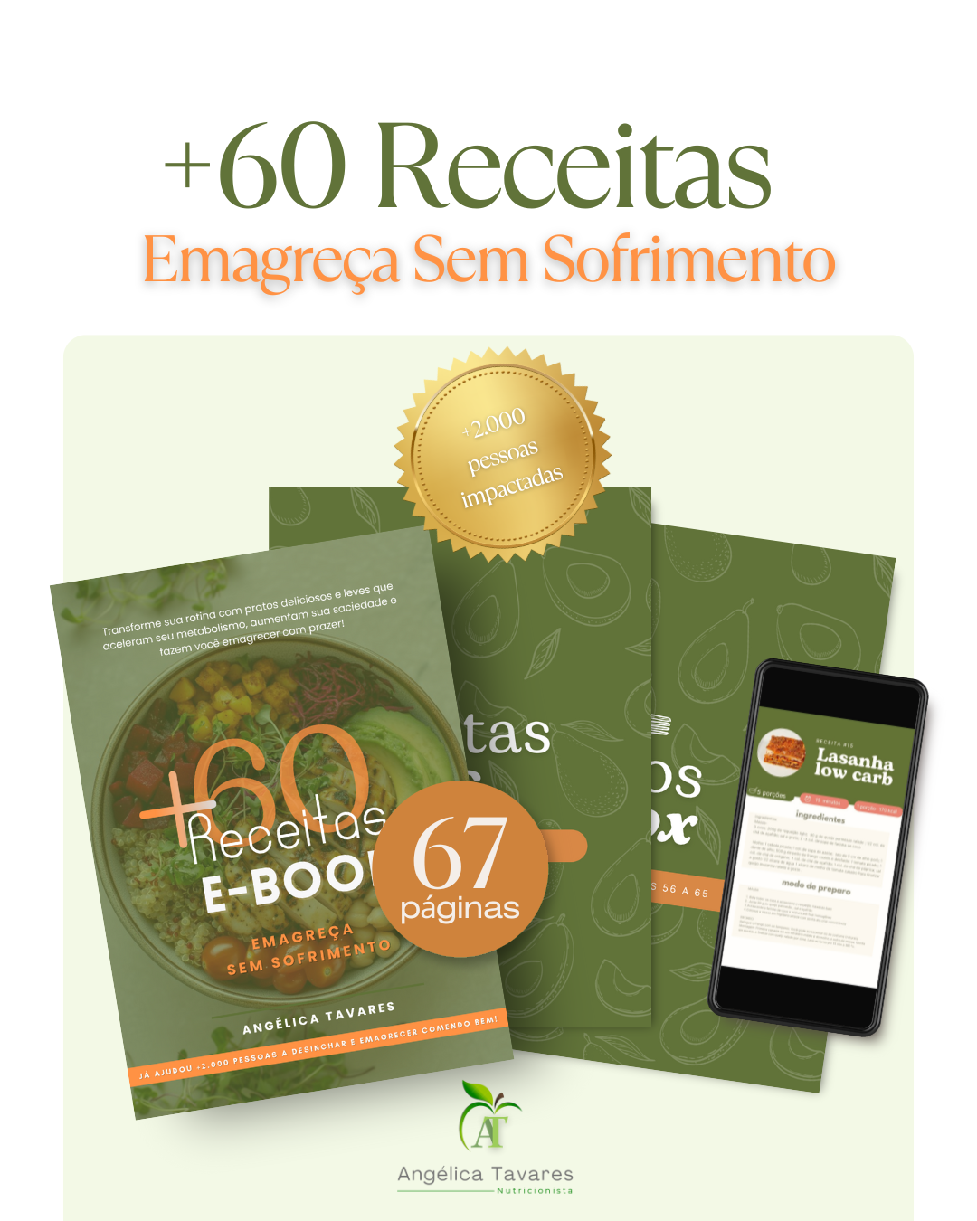 60 Receitas para Emagrecer Sem Sofrer — Coma Bem, Perca Peso e Diga...