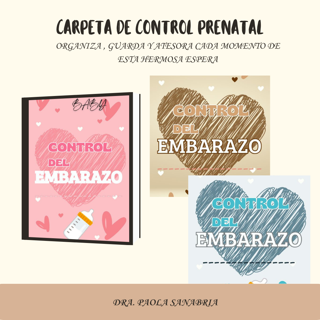 CARPETA DIGITAL DE CONTROL PRENATAL LISTA PARA IMPRIMIR - UNISEX/NI...