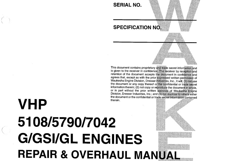 MANUAL WAUKWSHA VHP2 - L7042-L5790-L5108