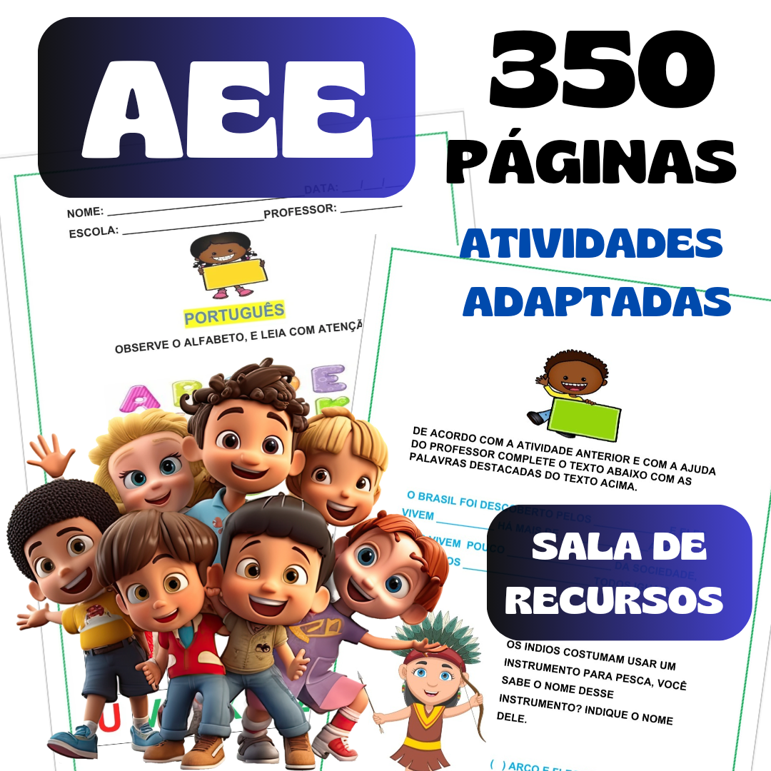 Atividades Adaptadas Multidisciplinares AEE - EDUCA MENTE MATERIAIS...