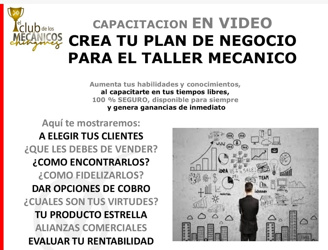 CREA TU PLAN DE NEGOCIO PARA EL TALLER - EL CLUB DE LOS MECANICOS C... CREA TU PLAN DE NEGOCIO PARA EL TALLER - EL CLUB DE LOS MECANICOS C...