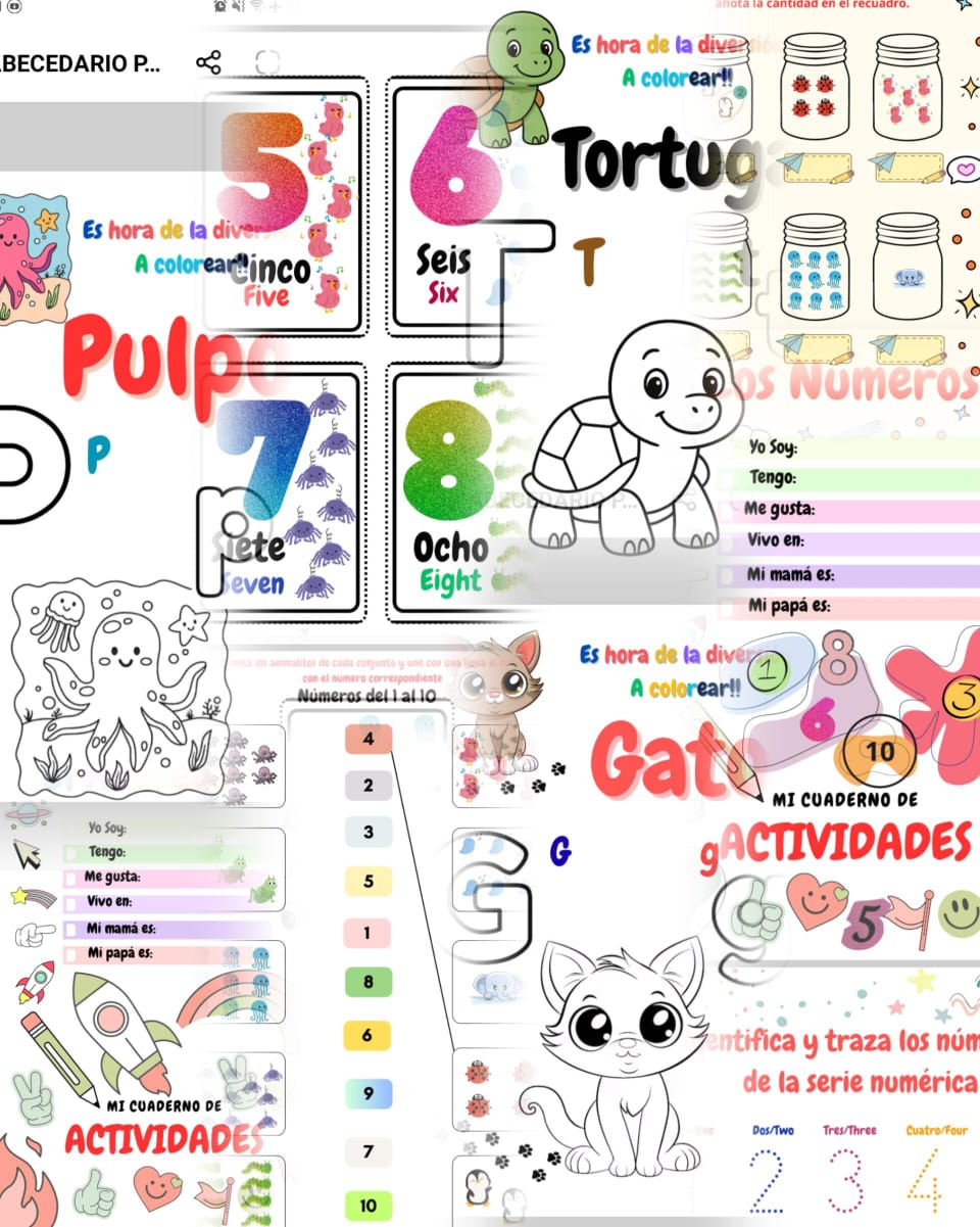 Pack educativo imprimible: Abecedario con animales divertidos para ...