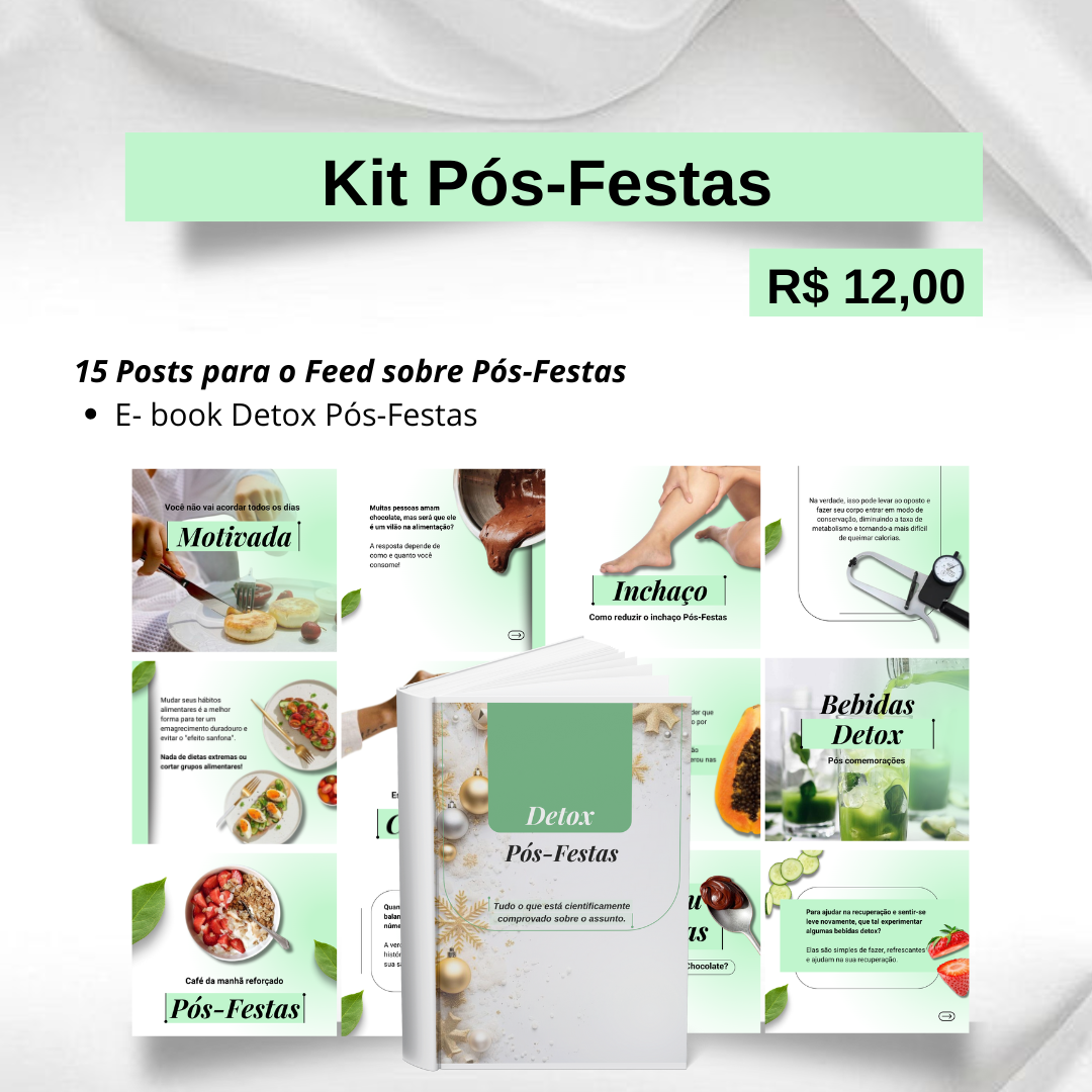 Kit Pós-Festas - Materiais de nutrição | Hotmart