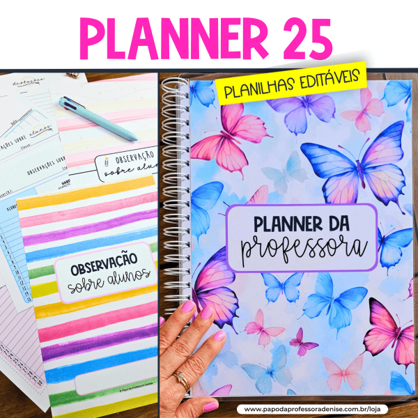 Planner de Professor 25 Editável - Professora Denise - Professora D...