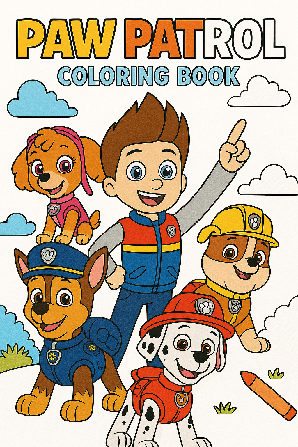 Paw Patrol Heroes Coloring Book: Fun and Easy Pages for Children