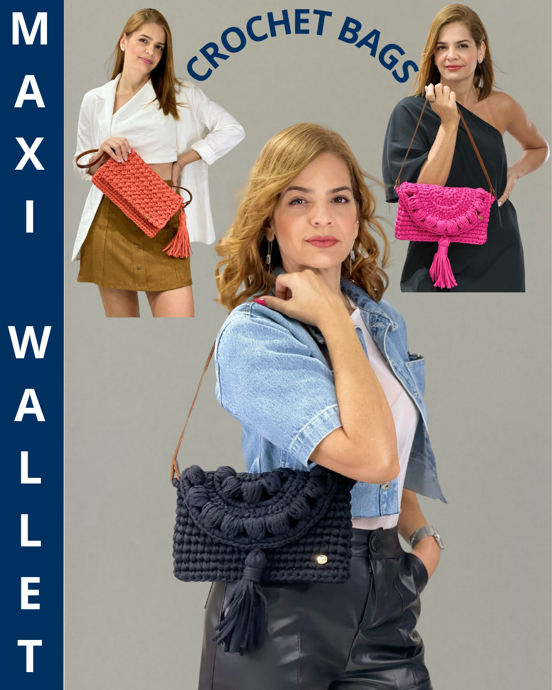 Make crochet bags yourself - Maxi Wallets success in Brazil