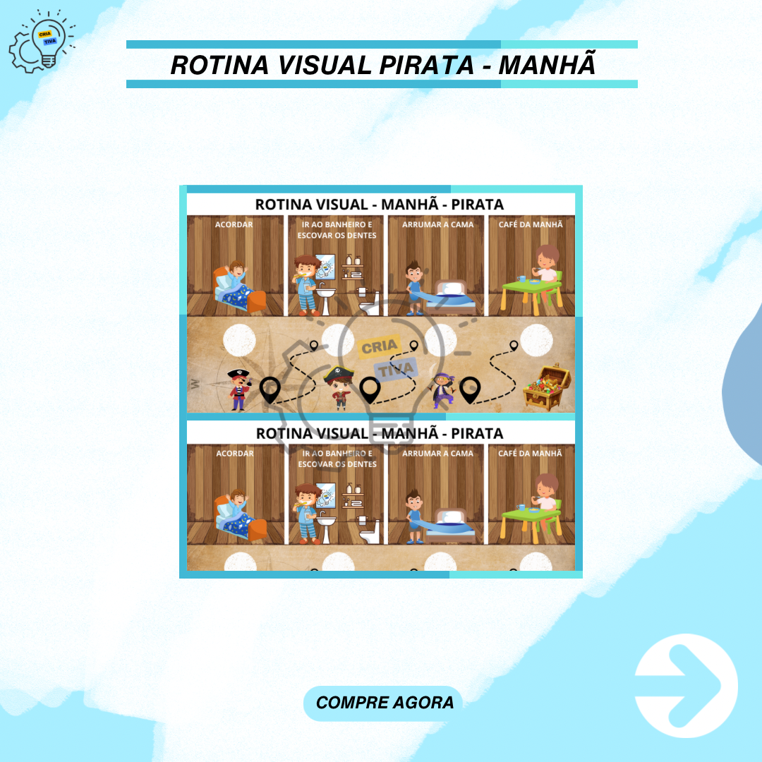 ROTINA VISUAL PIRATA - MANHÃ - CRIATIVA APOIOS VISUAIS | Hotmart