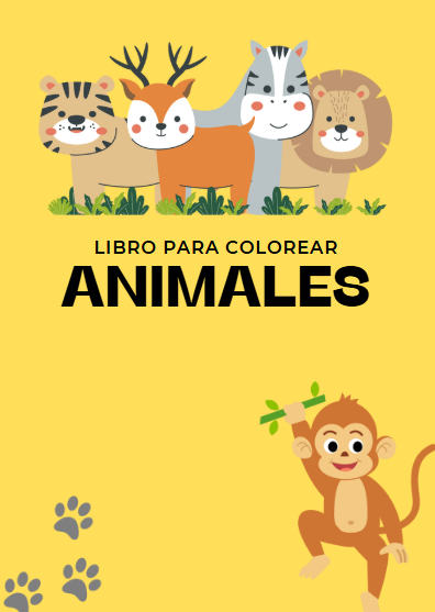Libro de colorear animales-A5-20 páginas - Print & Go | Hotmart
