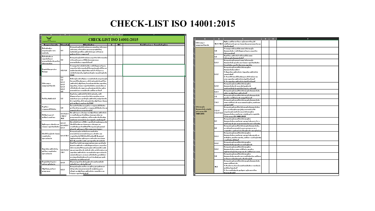 Check List ISO 14001:2015