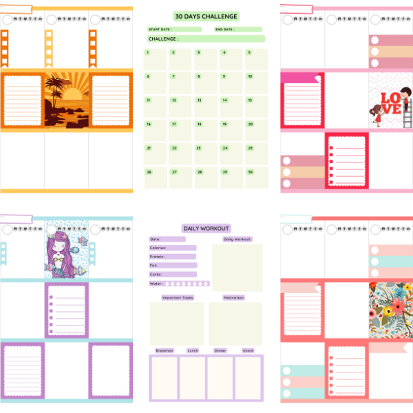 The Best Planner +400 PDF (letter/half letter) pages of printable ...