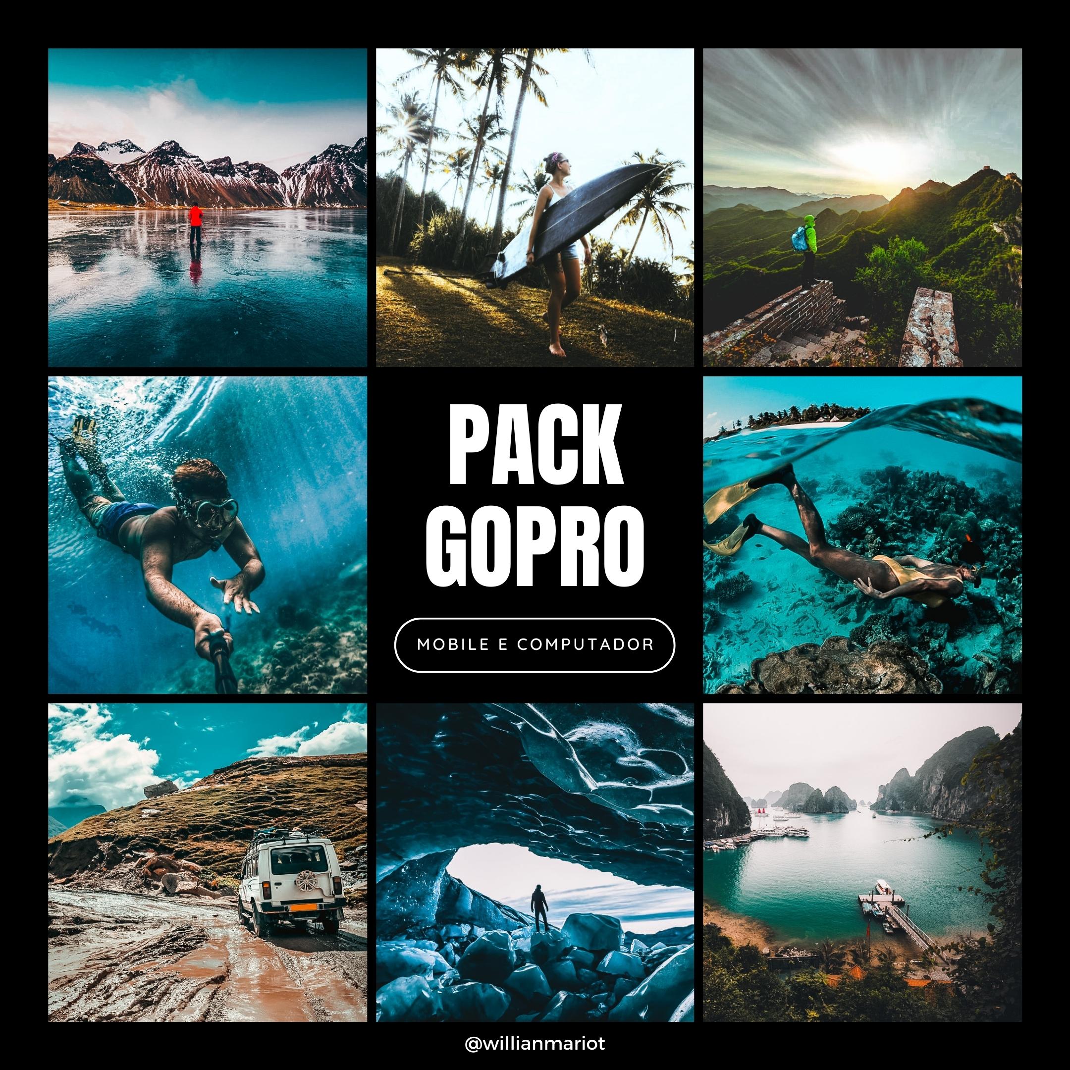 Pack Gopro + Instruções de Uso
