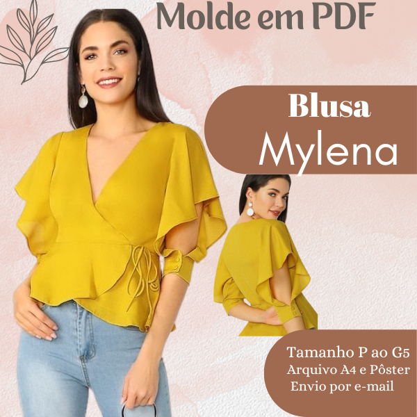 MOLDE EM PDF BLUSA MYLENA - Universo dos moldes | Hotmart