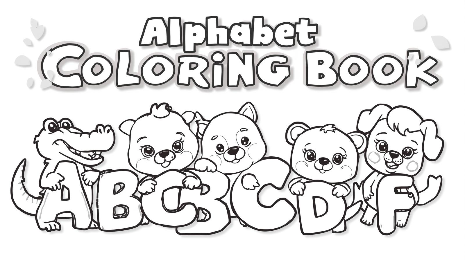 Animal Alphabet Coloring Book - Cartoon | Hotmart