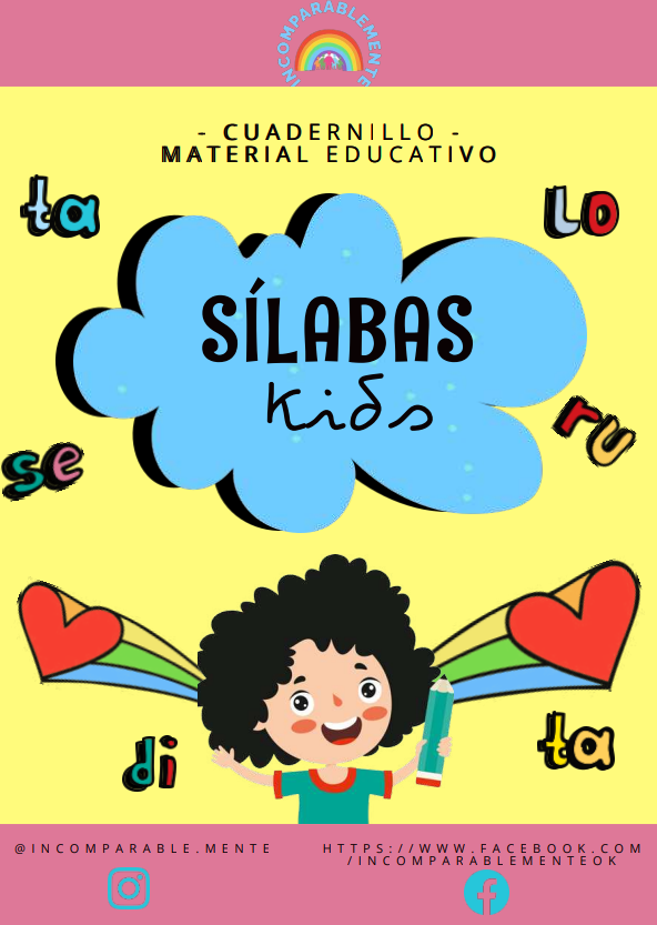 Librito: APRENDIENDO LAS SÍLABAS (SÍLABAS KIDS) - IncomparableMENTE...