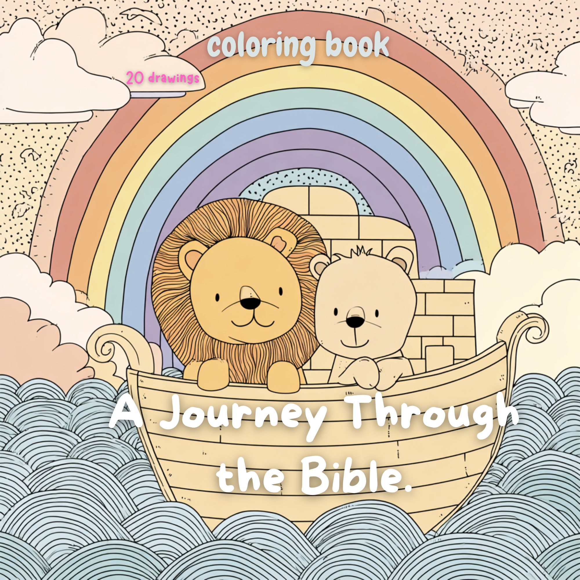 Bible Coloring Book for Kids: 20 Beautiful Old Testament Scenes to ...
