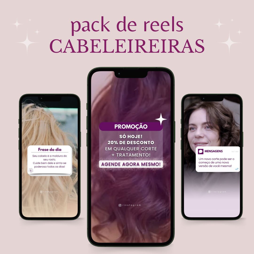 Pack Reels Cabeleireira