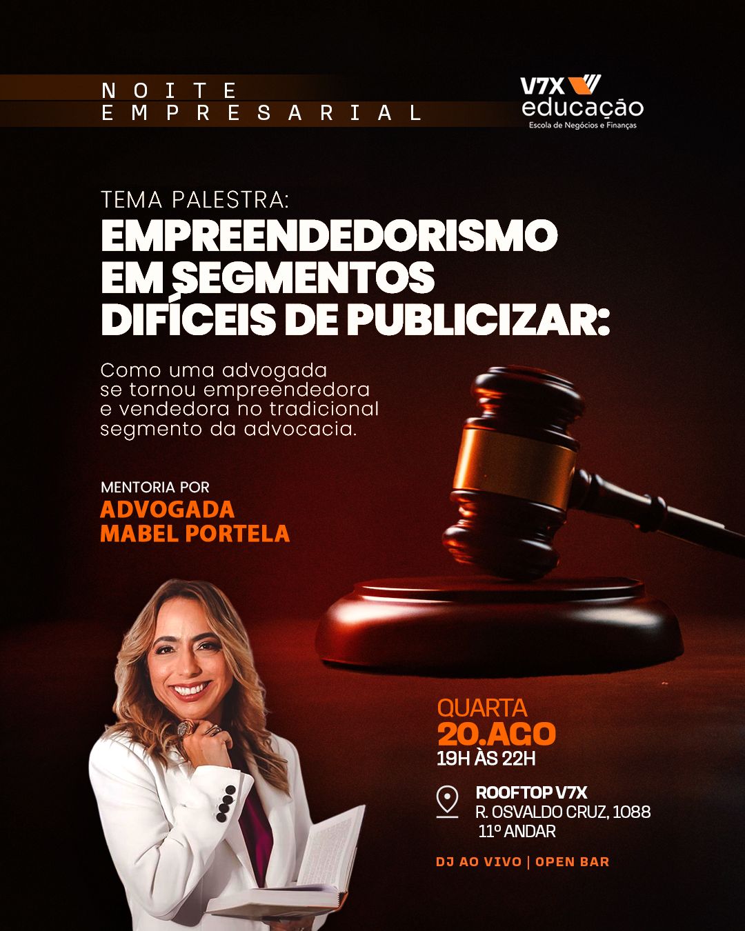 Noite Empresarial: Advocacia como Negócio com Mabel Portela - 20/08/2025