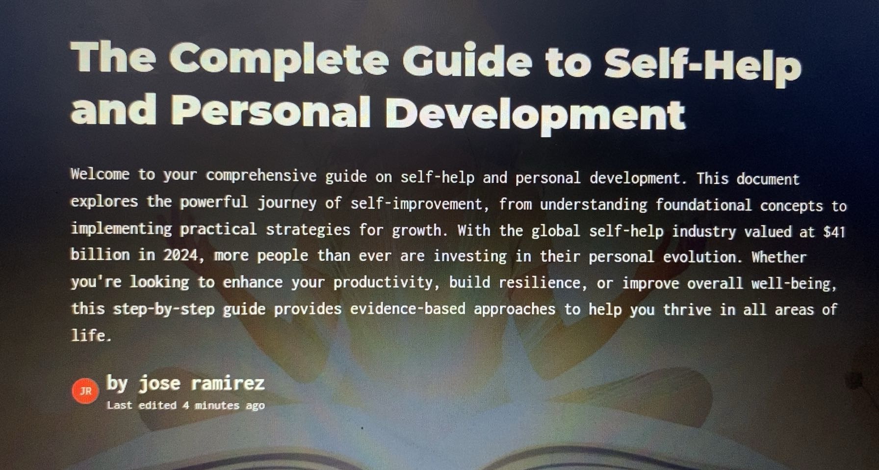 The Complete guide to Self-help and Personal Development